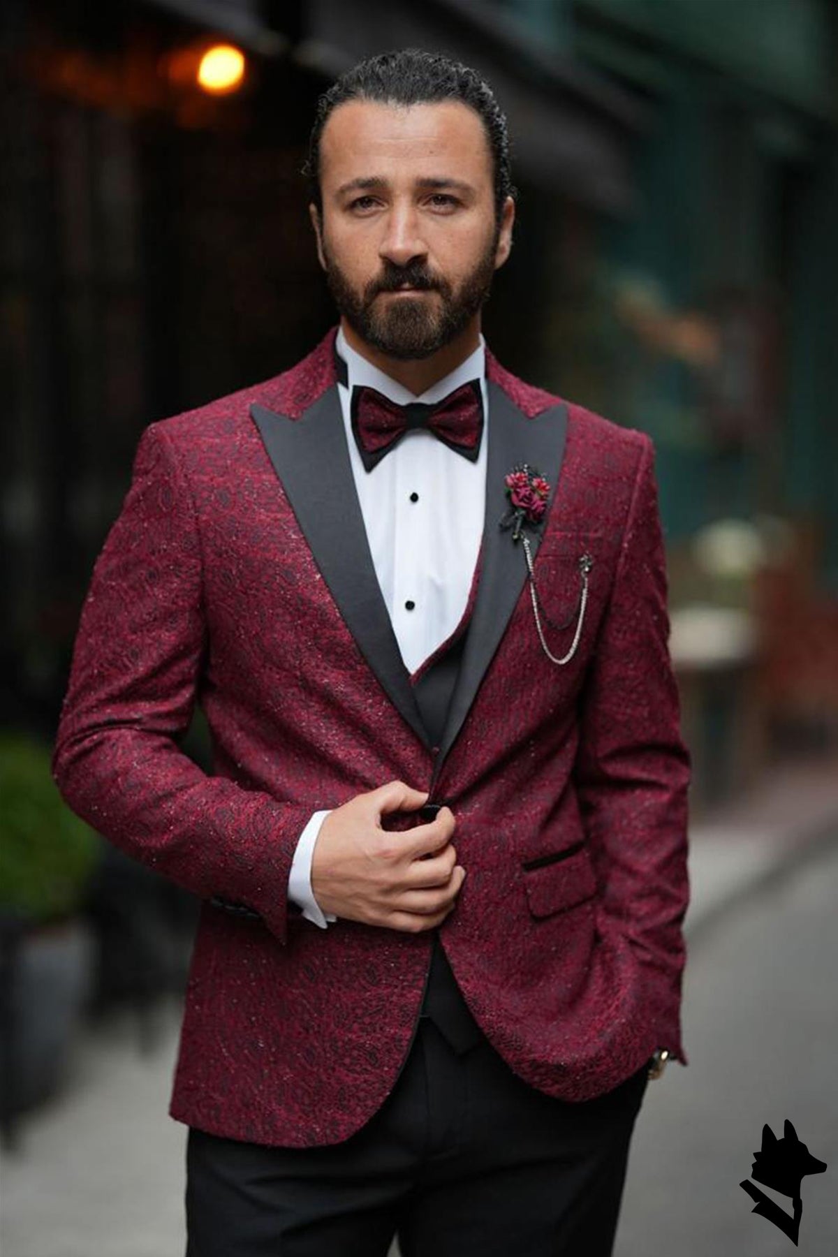 Claret Red Tuxedo – Gleoni